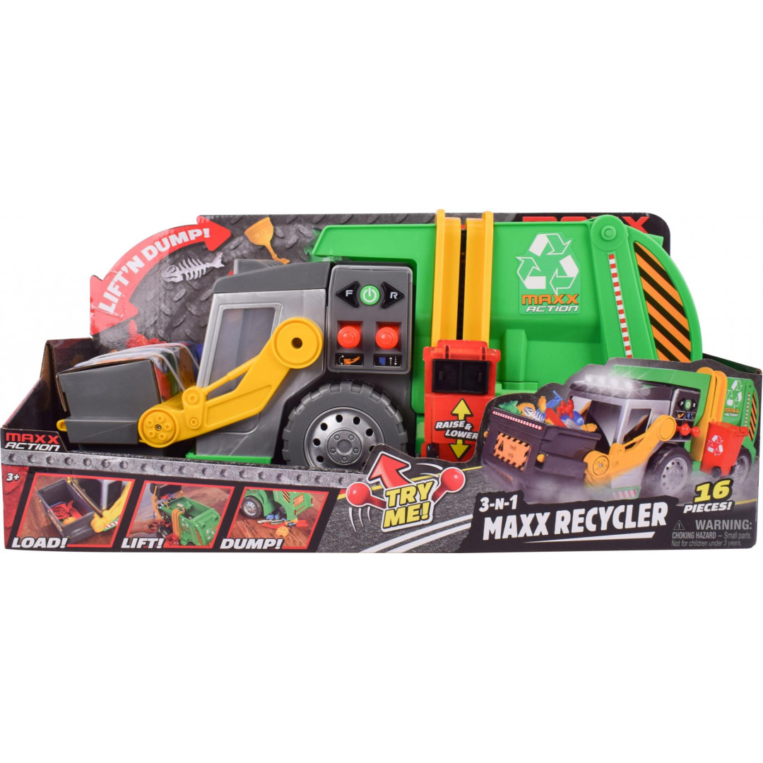 Maxx Action Motorized 'lights & Sounds' 3 In 1 Recycle