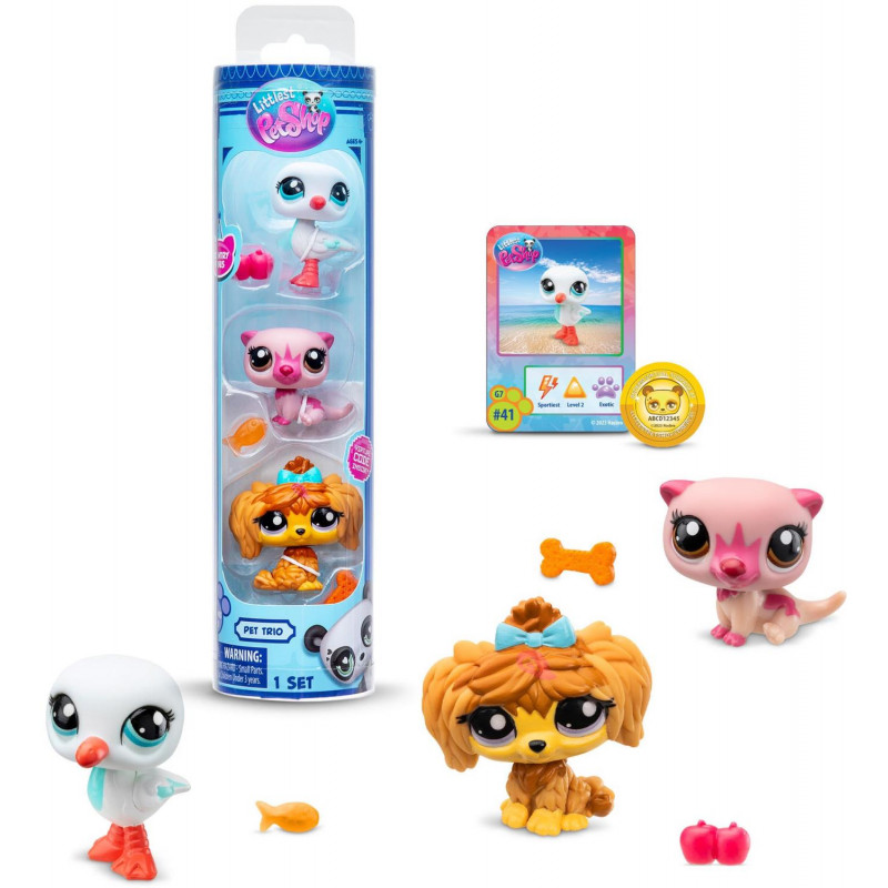 Littlest Pet Shop- Trio In Tube 3 Pack Series 2 Assorted