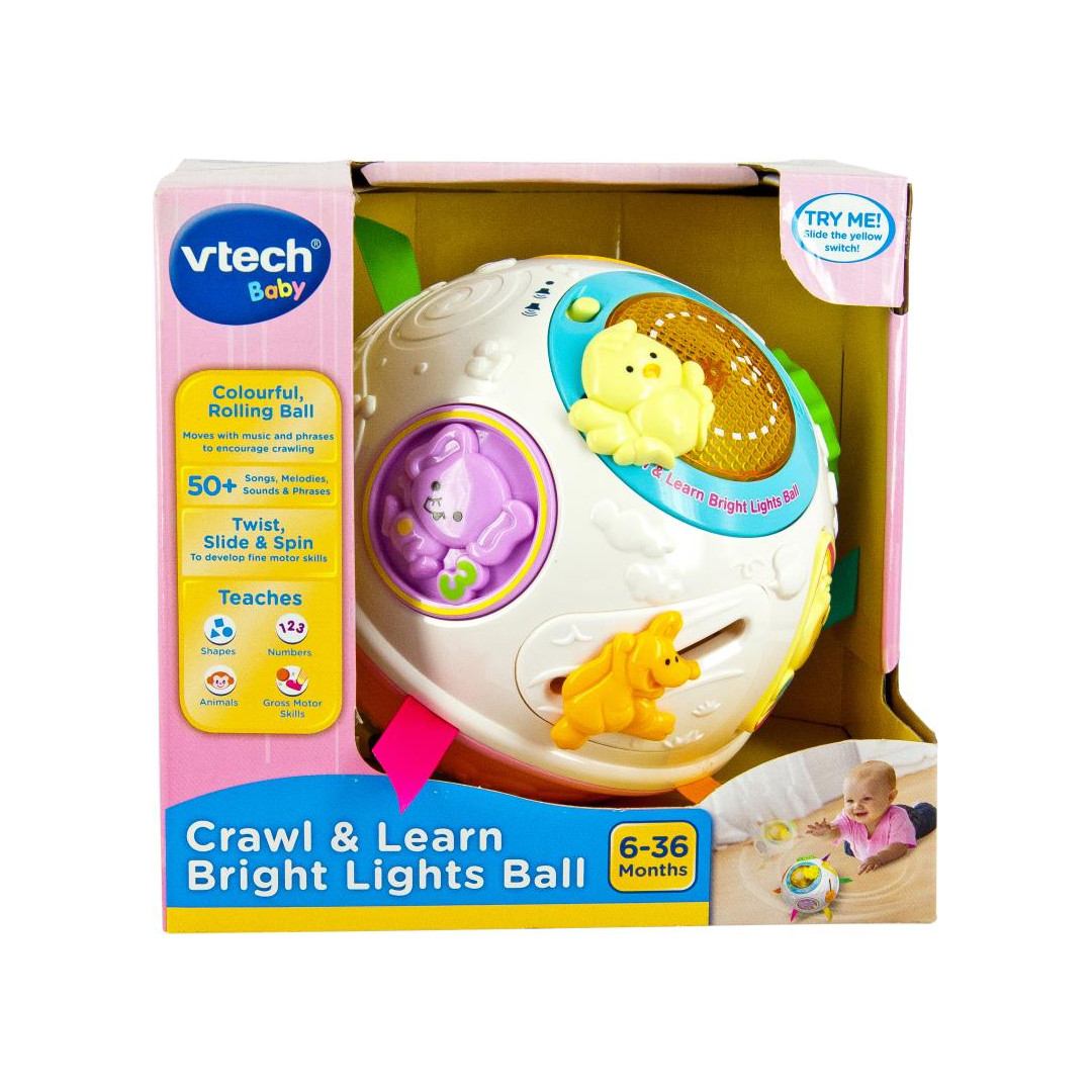 VTech Crawl & Learn Bright Lights Ball Pink - Afterpay