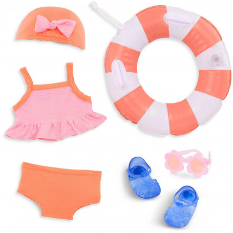 Our Generation Deluxe Bathing Suit Outfit With Floaty