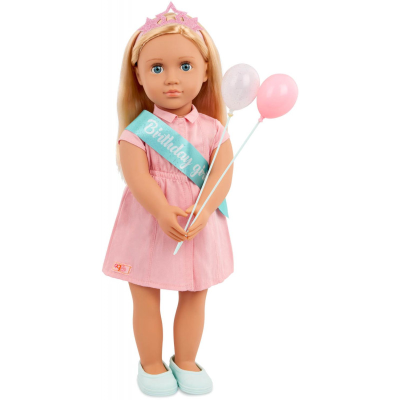 Our Generation Birthday Doll With Pink Dress Brenna