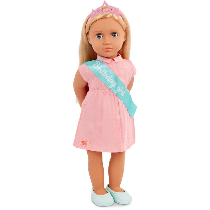 Our Generation Birthday Doll With Pink Dress Brenna