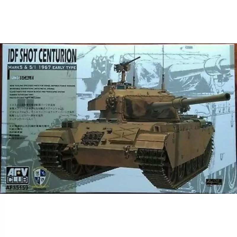 Afv Club 1/35 Idf Shot Centurion Mk5 & 5/1 Plastic Model