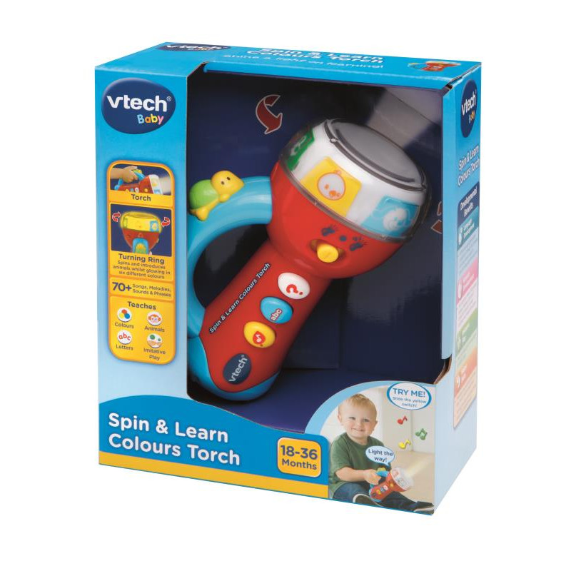 VTech Baby Spin & Learn Colours Torch - Afterpay Available!