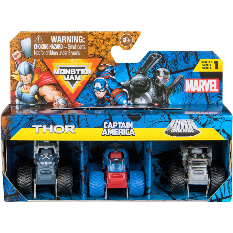 Monster Jam Mini Marvel 3 Pack Bundle - Afterpay Available!