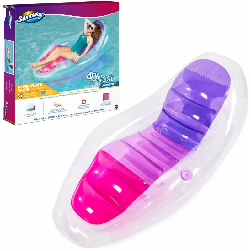 Swimways Dry Float- Lay-Z Lounger - Orchid - Afterpay