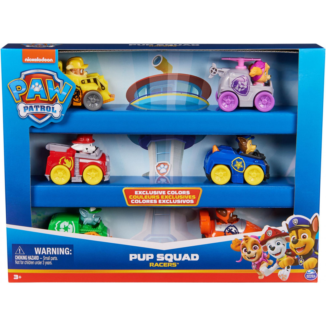 Paw Patrol Pup Squad Core Racers 6Pk - Afterpay Available!