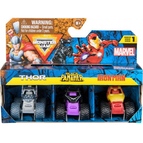 Monster Jam Mini Marvel 3 Pack Bundle - Afterpay Available!
