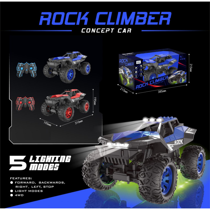 1:12 R/C 5-Ch Climbing Car W/Light Car W/7.4V Li-Ion Batt
