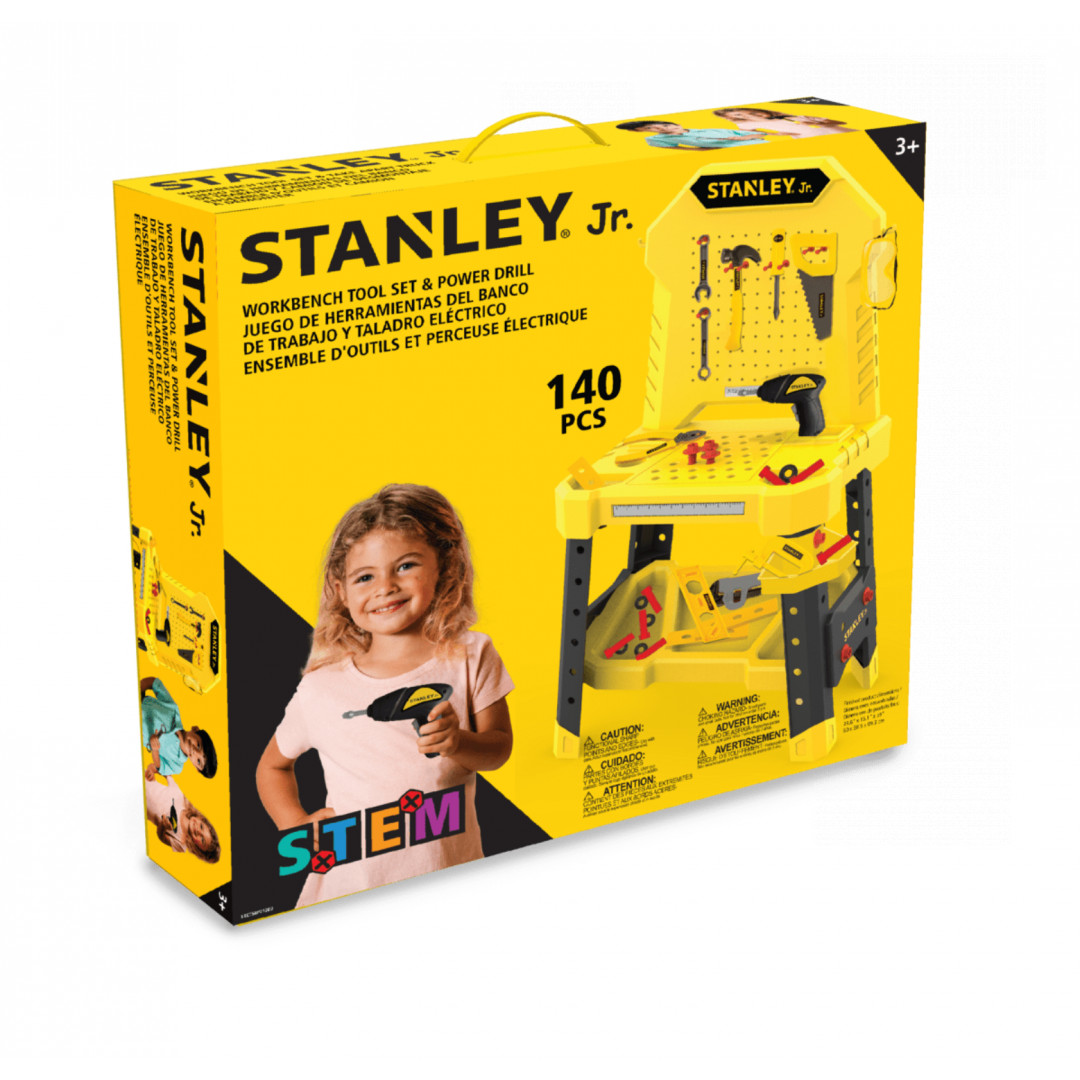 Stanley Jr Workbench Tool Set & Power Drill 140Pc