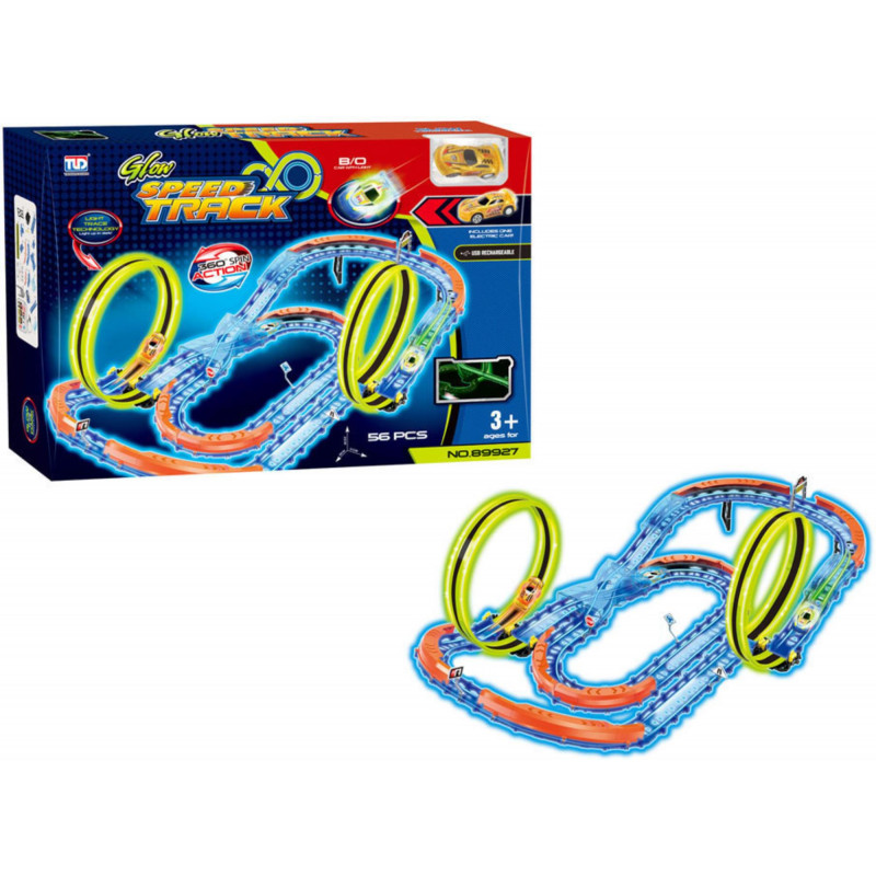 Luminous Track With 1Pcs Battery Operated Car With Light