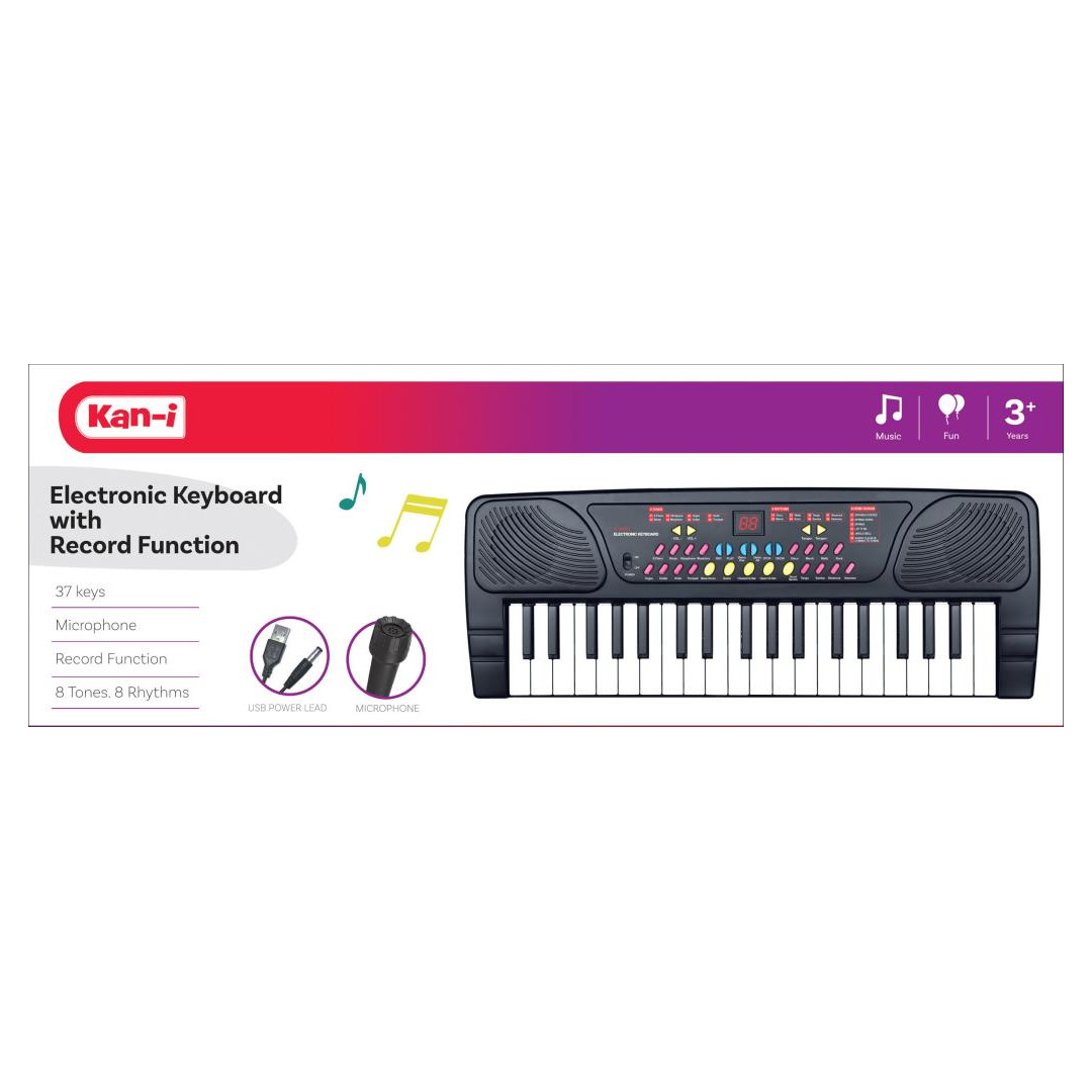 Kan-i 37-Key Keyboard With Microphone & USB Power Lead