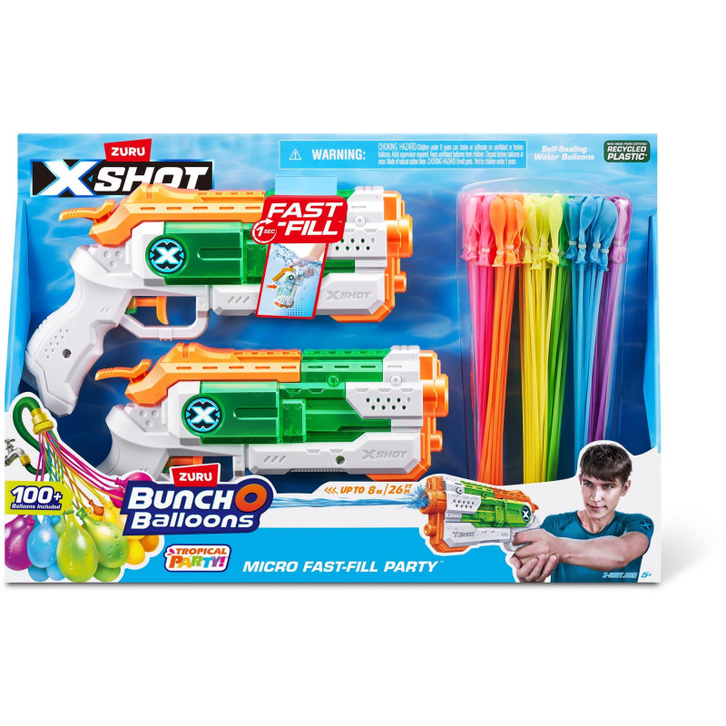 Zuru Xshot Fast Fill Micro 2 Pack With 3Pk Bunch O Balloons