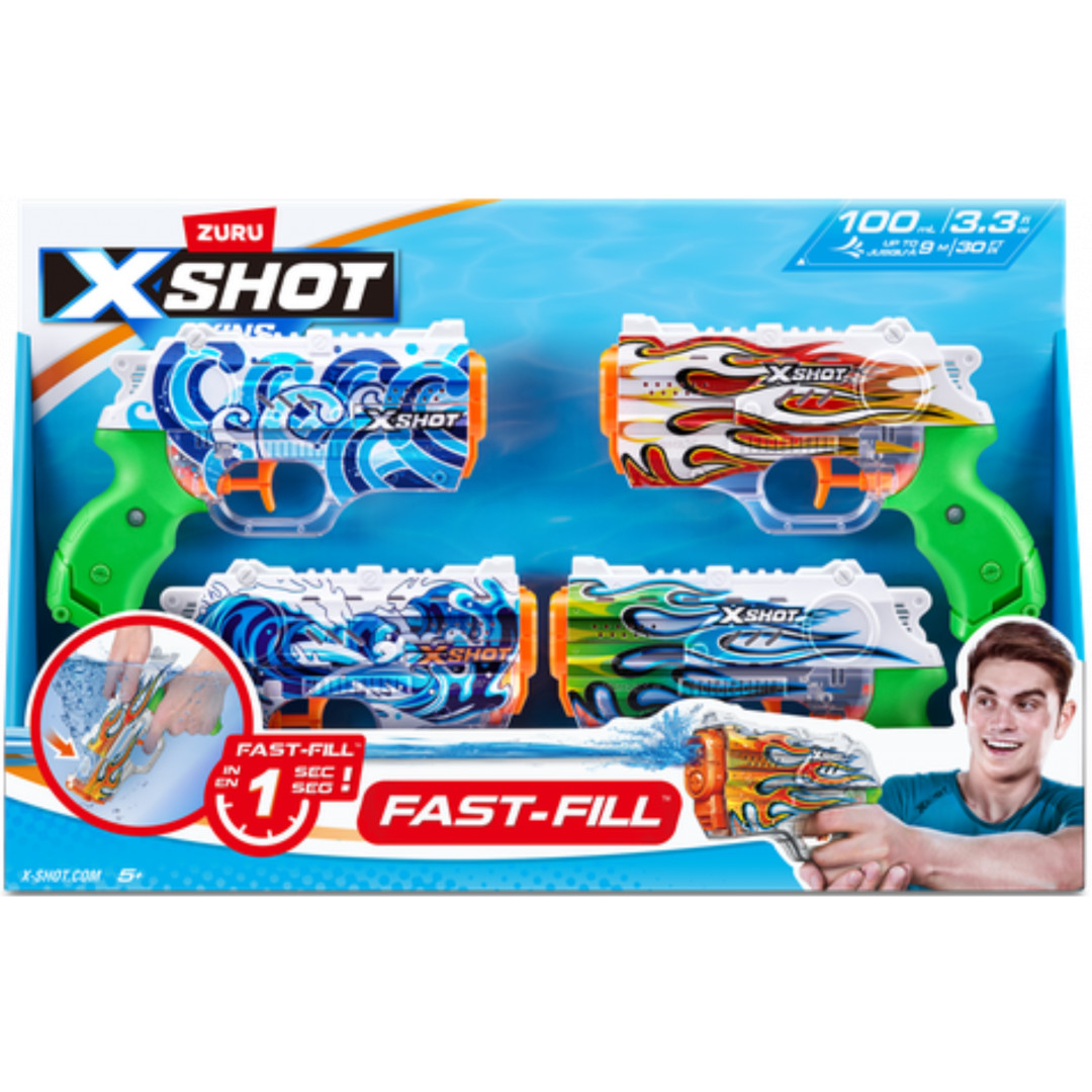 Zuru Xshot Fast Fill Skins Nano 4 Pack - Afterpay Available!