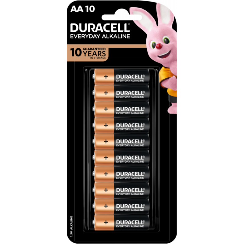 Duracell Everyday Alkaline AA 10 Pack - Afterpay Available!