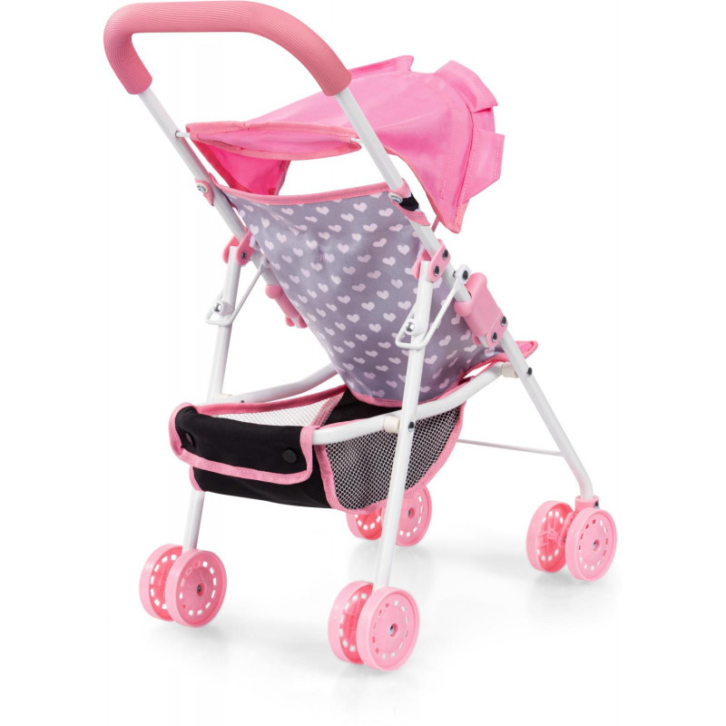 Doll Buggy - Pink And Black With Pink Bow New - Afterpay