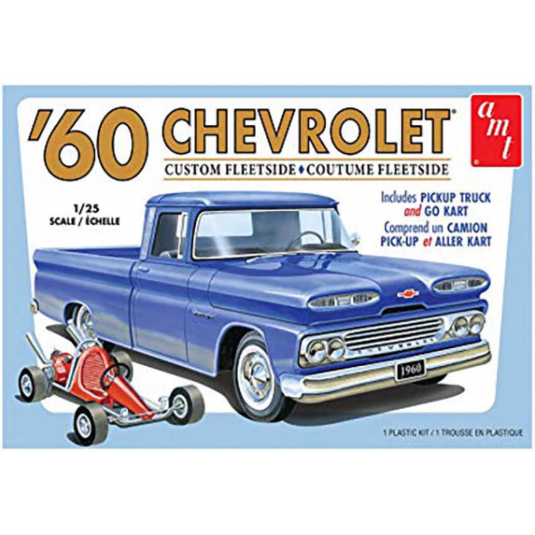 AMT -1:25 1960 Chevy Custom Fleetside Pickup W/Go Kart
