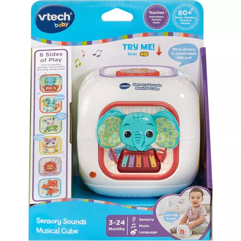 Vtech Sensory Sounds Musical Cube - Afterpay Available!