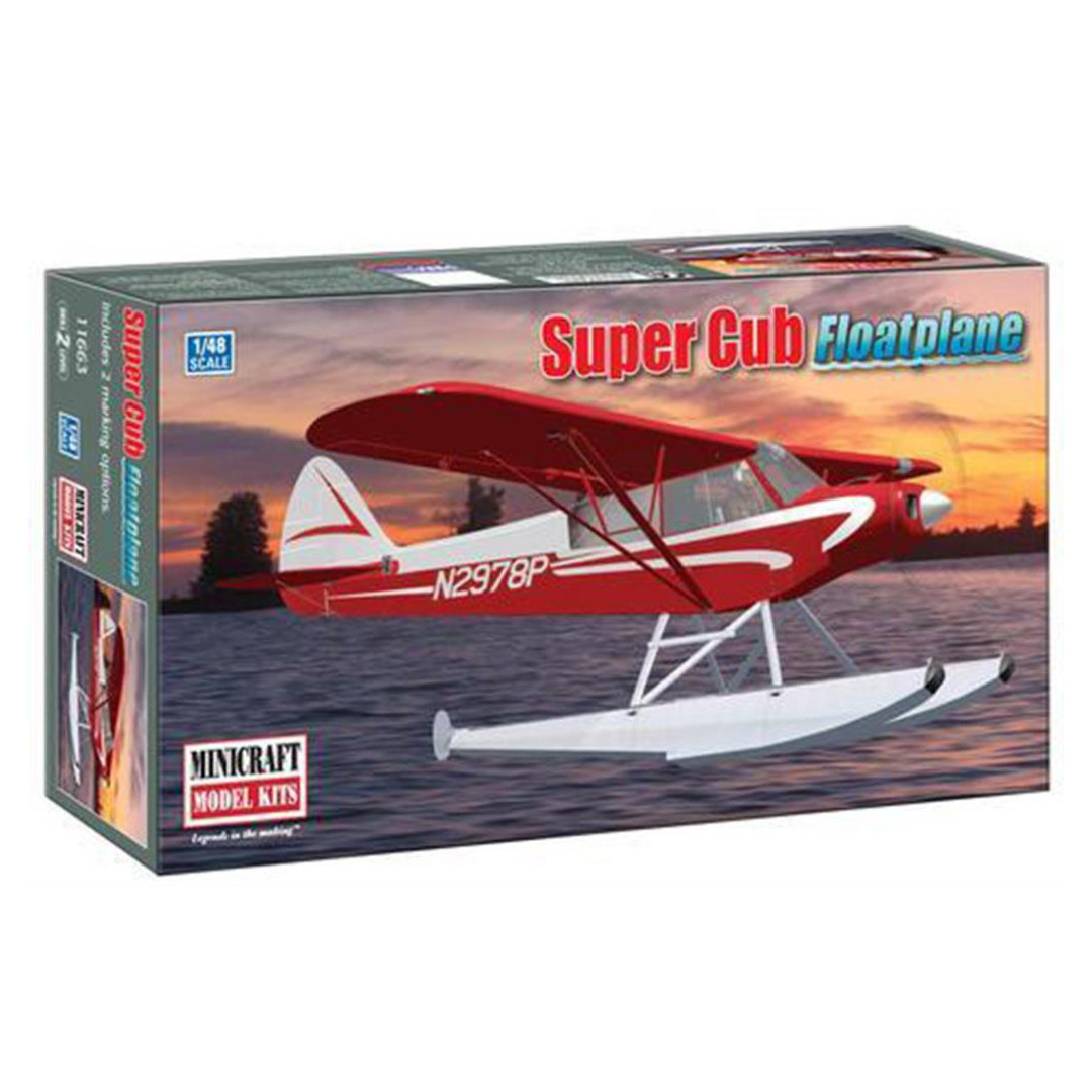 Minicraft 11663 1/48 Piper Super Cub Float Plane Model Kit