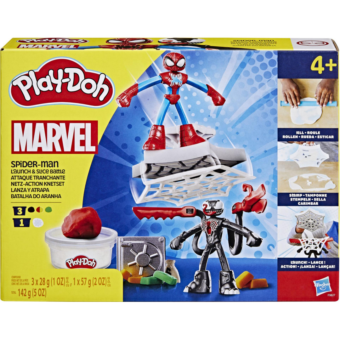PLaydoh Spiderman Launch And Slice Battle - Afterpay