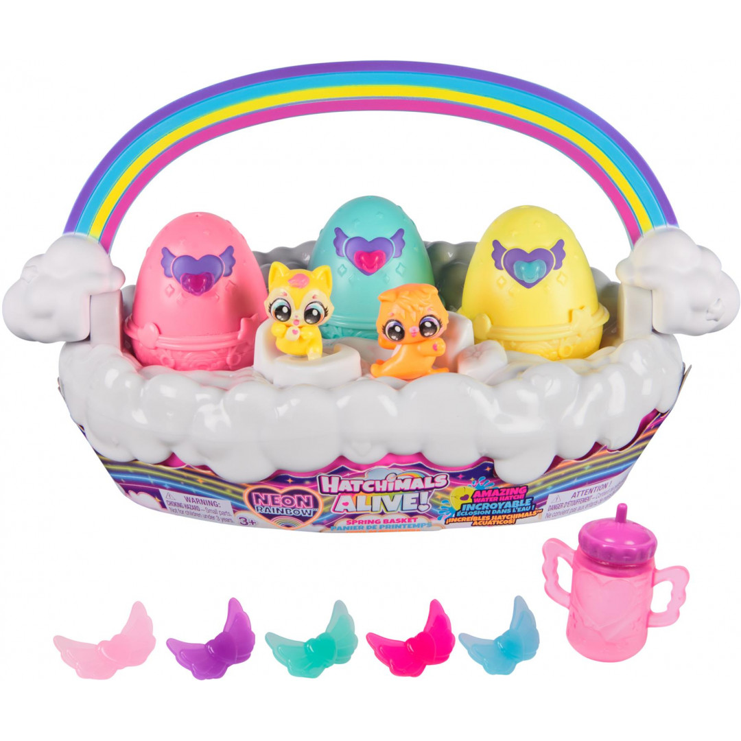 Hatchimalsalive Neon Rainbow Basket - Afterpay Available!