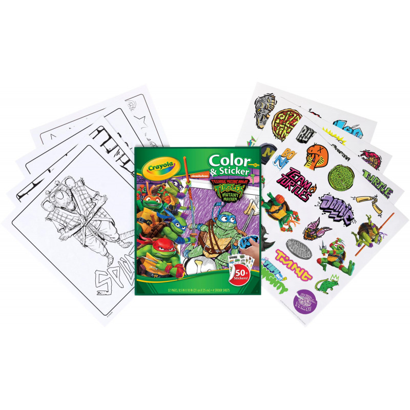 Color & Sticker Book - TMNT - Afterpay Available!