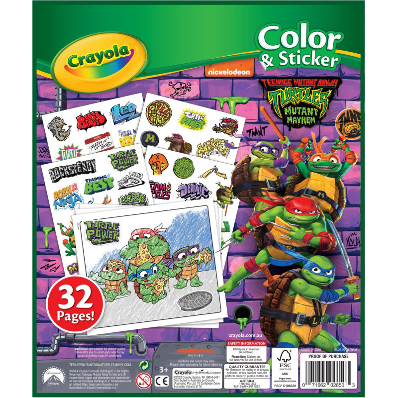 Color & Sticker Book - TMNT - Afterpay Available!