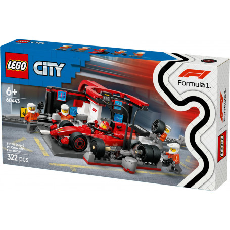 LEGO City F1 Pit Stop & Pit Crew With Ferrari Car 60443
