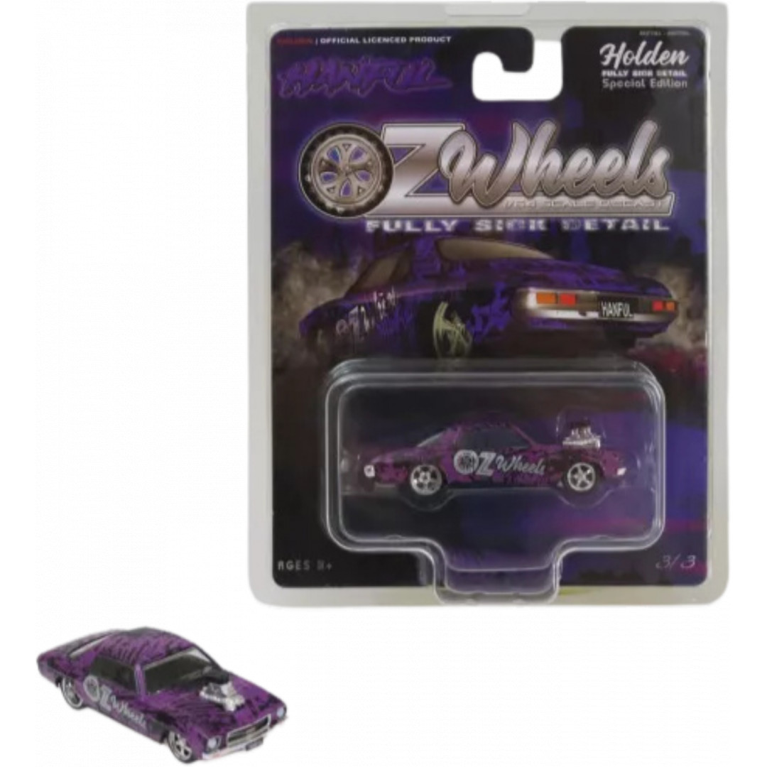 1:64 Oz Wheels Wrapped Hanful Monaro Fully Sick Detail In